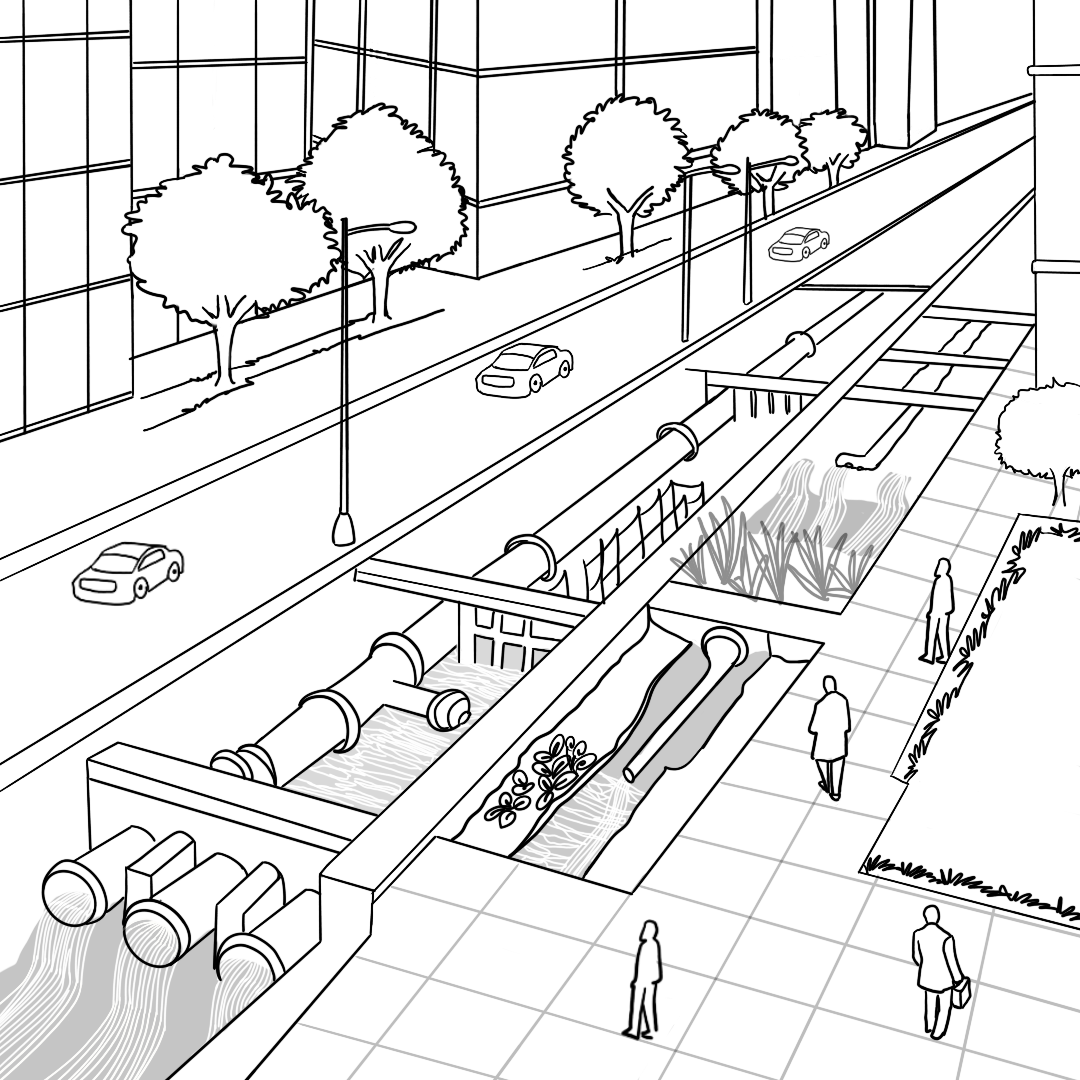 Urban Water Flow Management in High-Density Cities